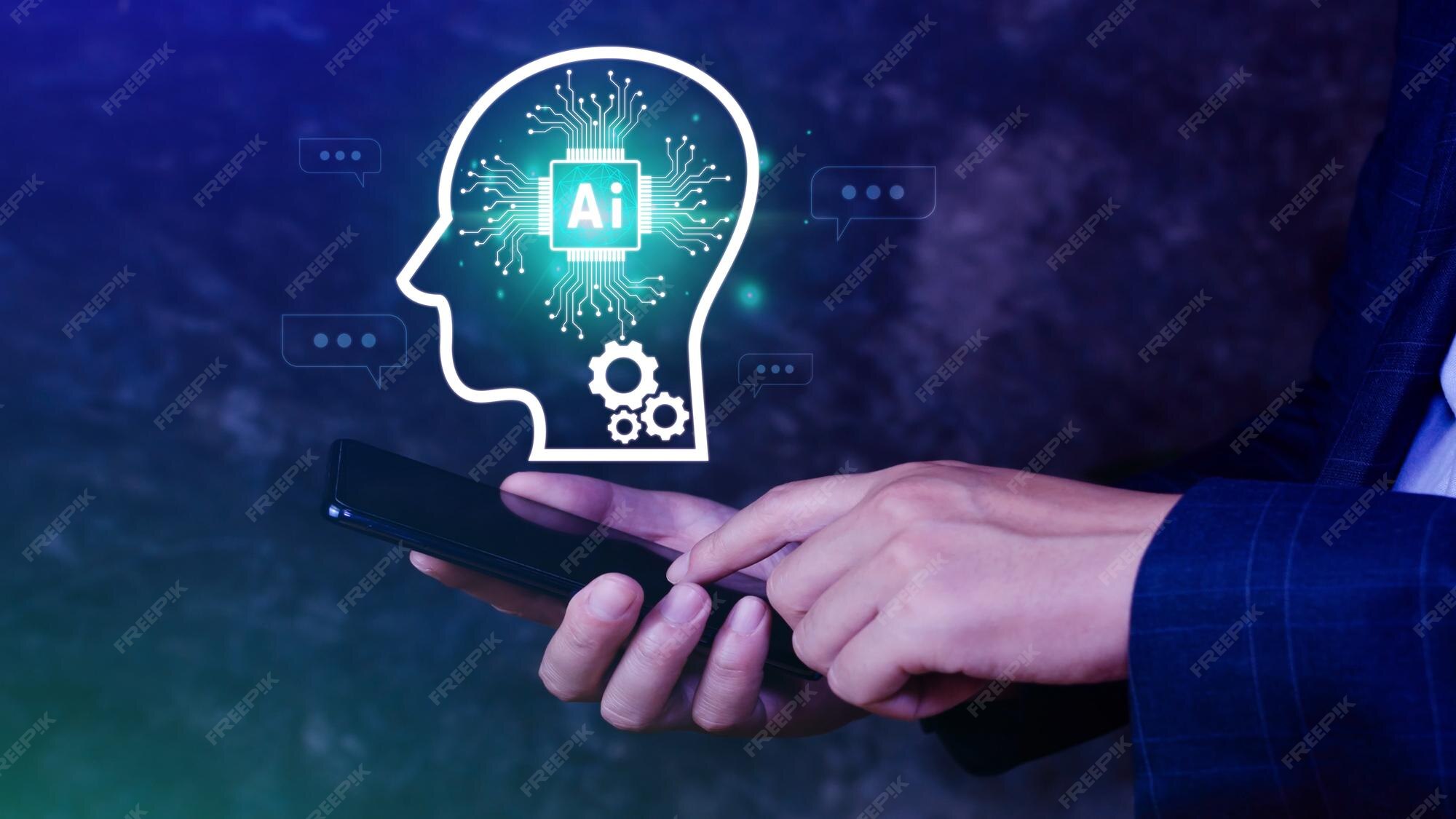 Premium Photo | ChatGPT Chat with AI or Artificial Intelligence using touch AI icon on virtual ...