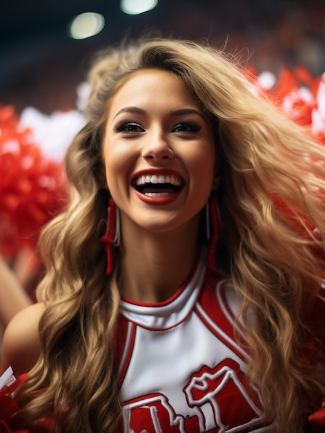 Premium Ai Image Cheerleaders Beautiful Athletic Girl With Dance Skills