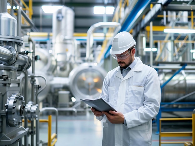 Premium Photo | Chemical Engineer Analyzing Data in Plant Premium Photo | Chemical Engineer Analyzing Data in Plant