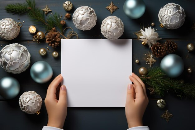 Premium AI Image | Children's Hands holding empty greeting card ... Premium AI Image | Children's Hands holding empty greeting card ...
