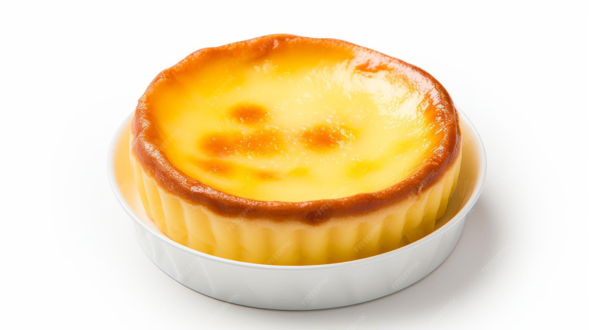 Premium Photo Chinese Egg Custard Tart Isolated On A White Background