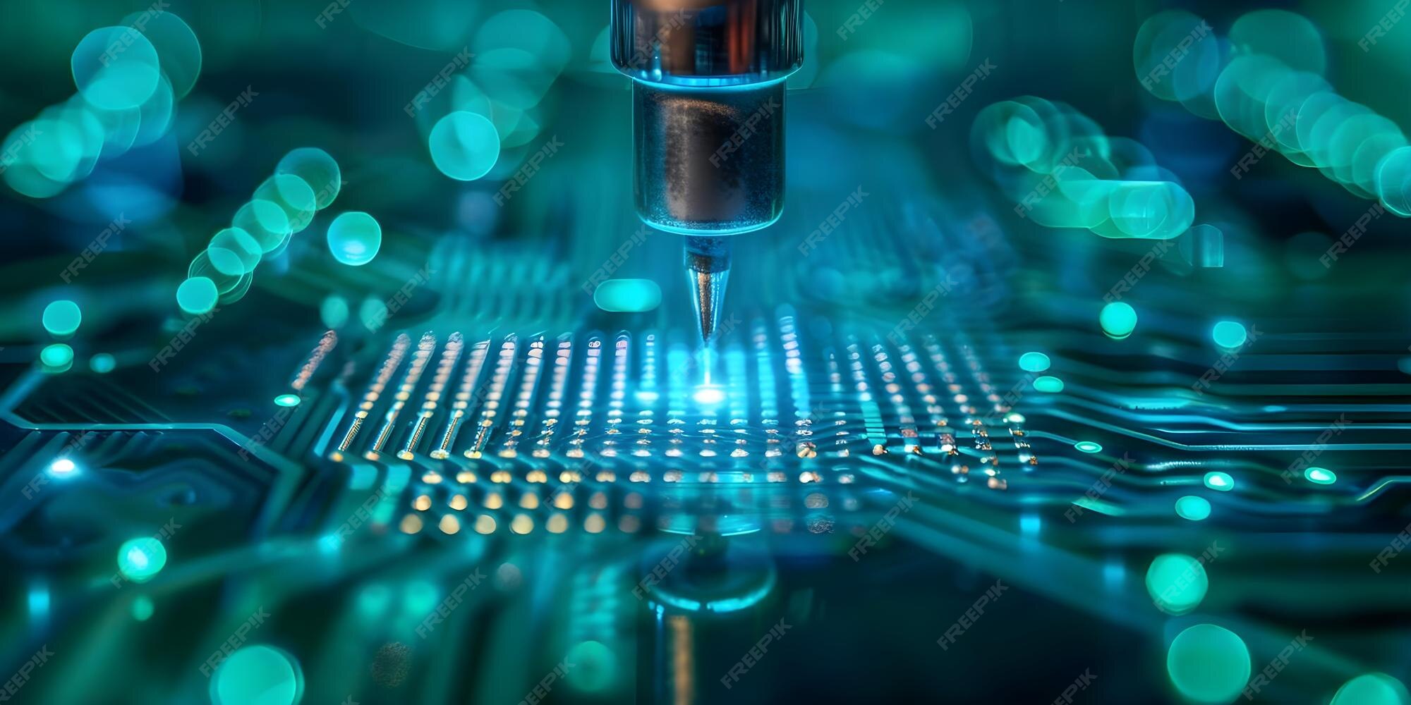 Chip Processes Data To Instruct Robot Arm For Precise Circuit
