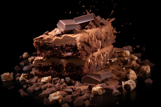 Premium Ai Image Chocolate Bar With A Bite Taken