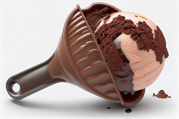 Premium AI Image | Chocolate ice cream scoop Generative Ai Premium AI Image | Chocolate ice cream scoop Generative Ai