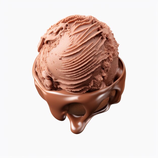 Premium AI Image | Chocolate Ice Cream Scoop Premium AI Image | Chocolate Ice Cream Scoop