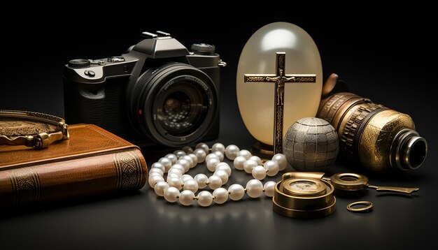 Premium AI Image | Christianity objects symbols in religious concept Premium AI Image | Christianity objects symbols in religious concept
