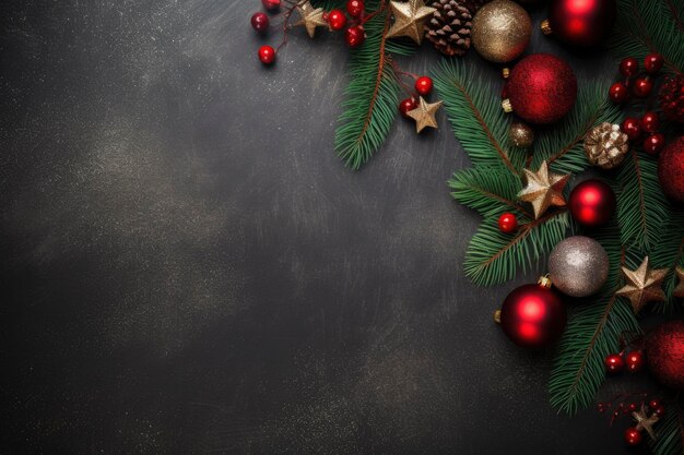 Premium AI Image | Christmas element background with copy space Premium AI Image | Christmas element background with copy space