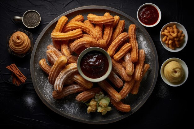 Premium AI Image | Churro Rhapsody A Visual Ode to Spanish Sweetness Premium AI Image | Churro Rhapsody A Visual Ode to Spanish Sweetness
