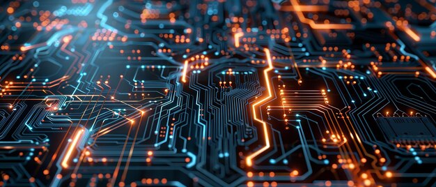 Circuit Board Cpu Processor Microchip Digitalization Of Neural Networking And Cloud Computing