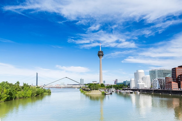 Premium Photo | Cityscape of Dusseldorf in a sunny summer day Premium Photo | Cityscape of Dusseldorf in a sunny summer day