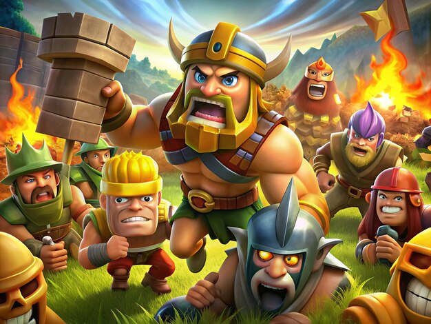 Clash of clans characters | Premium AI-generated image Clash of clans characters | Premium AI-generated image