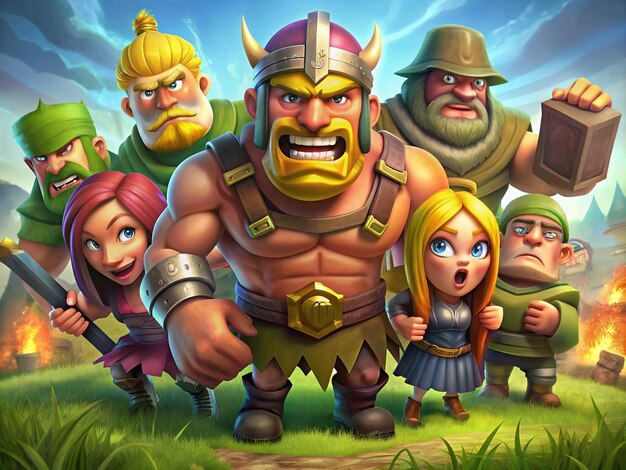 Clash of clans characters | Premium AI-generated image Clash of clans characters | Premium AI-generated image
