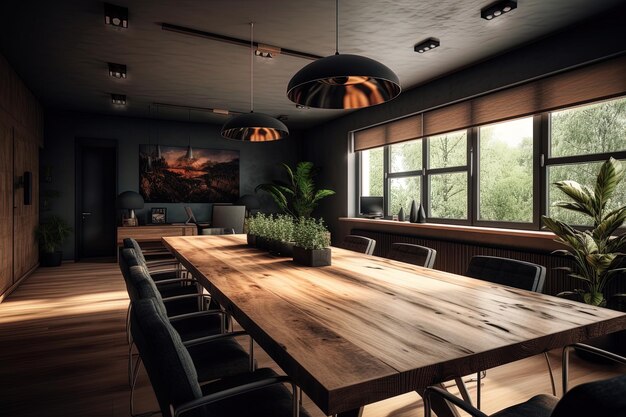 Premium AI Image | Classic Executive room for Board meetings Generative AI Premium AI Image | Classic Executive room for Board meetings Generative AI