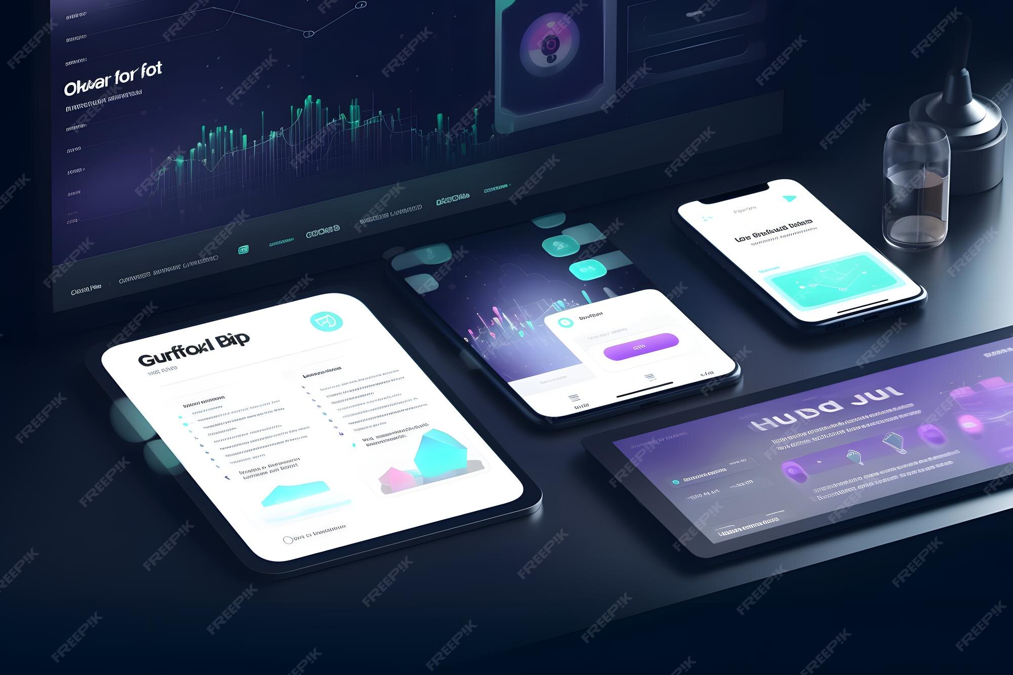 Clean Web Dashboard Table Web template for programming and software development holographic ...