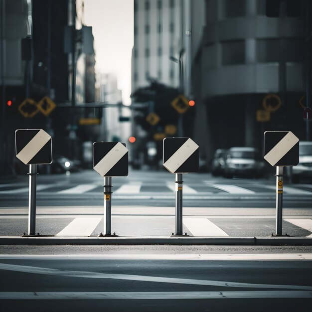 Premium Photo Clear Signage Ensuring Pedestrian Safety On City Streets