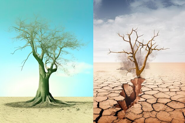 Premium AI Image | Climate change and enviroment concept Generative AI Premium AI Image | Climate change and enviroment concept Generative AI