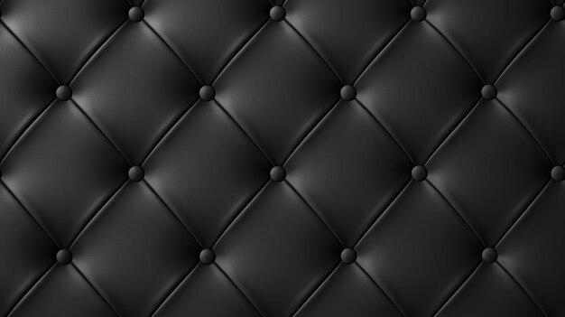Premium Photo Close Up Of A Black Leather Couch With Button Detailing