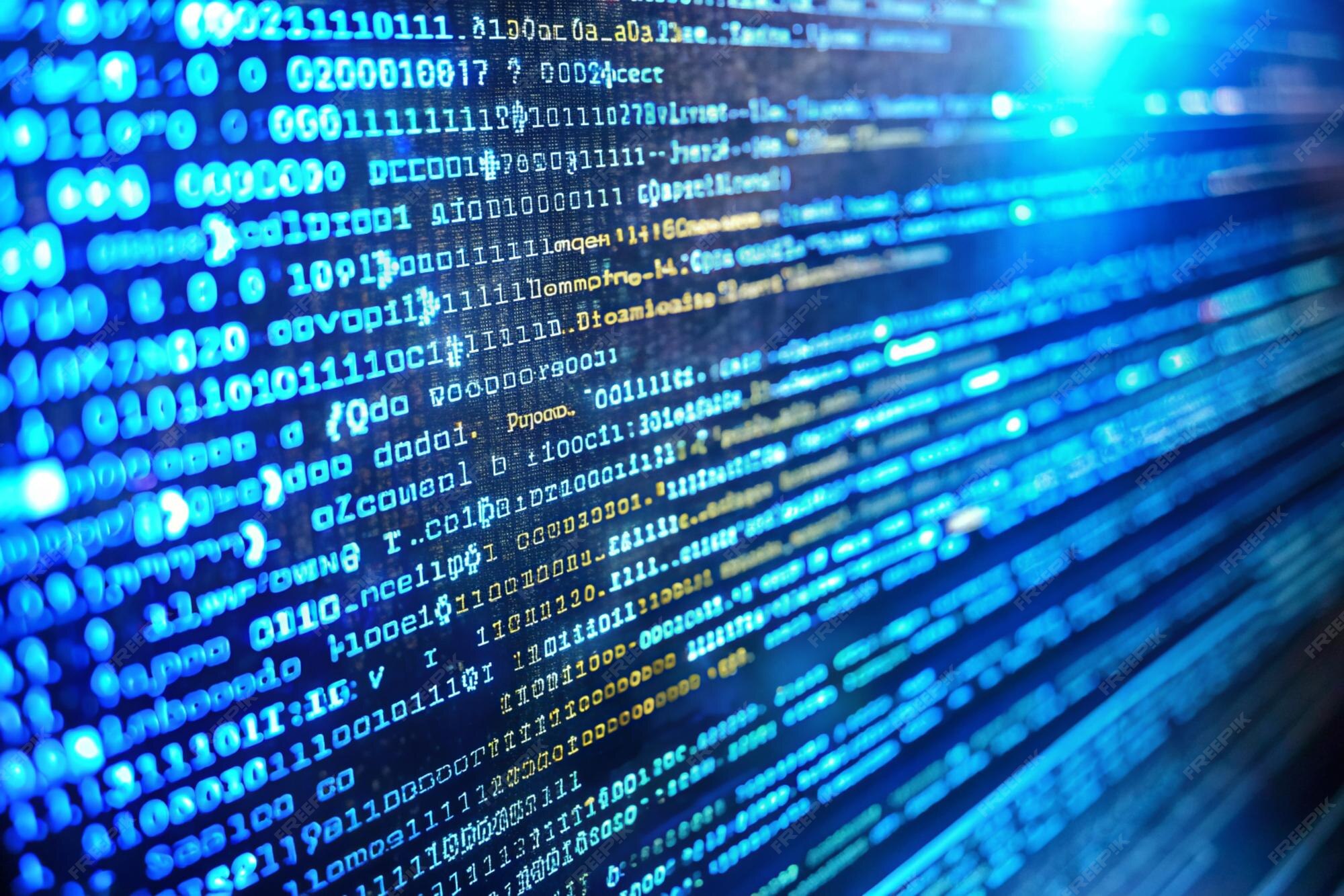 Close up of computer web page code inside of html file Big data and Internet of things trend ...