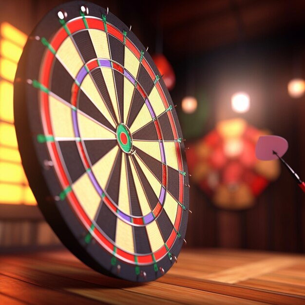 Premium AI Image | a close up of a dart hitting a dart in a bullseye ... Premium AI Image | a close up of a dart hitting a dart in a bullseye ...