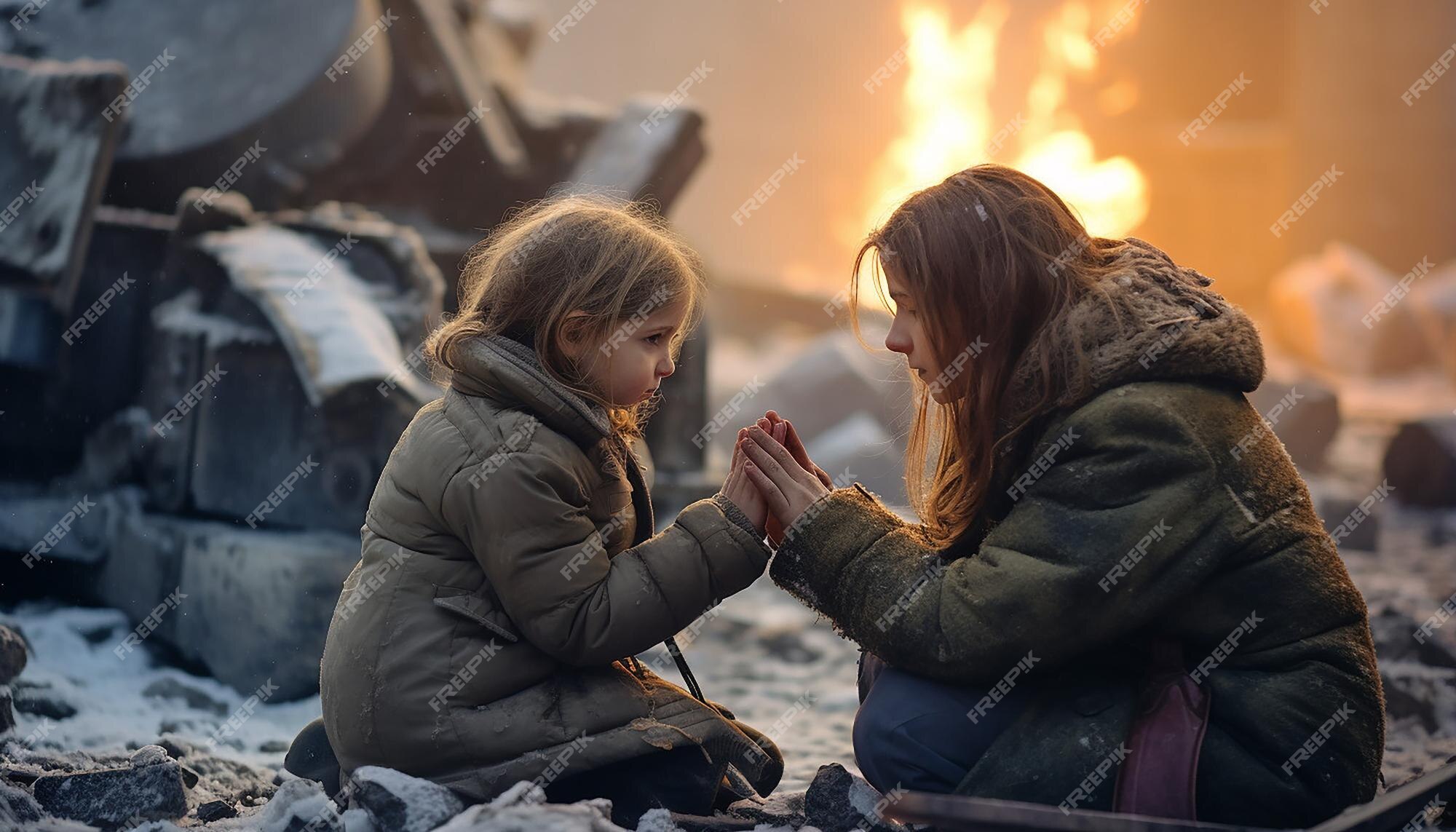 Premium Ai Image Close Up Of A Fiveyearold Ukrainian Daughter And 30