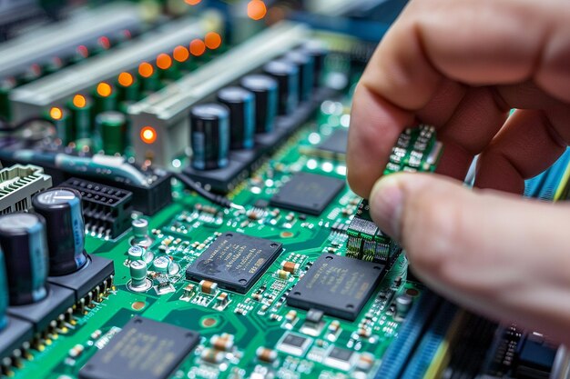Premium Photo | Close up of a hand inserting RAM modules into a server ... Premium Photo | Close up of a hand inserting RAM modules into a server ...
