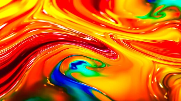 Premium AI Image | Close up of multicolored liquid substance with black ... Premium AI Image | Close up of multicolored liquid substance with black ...