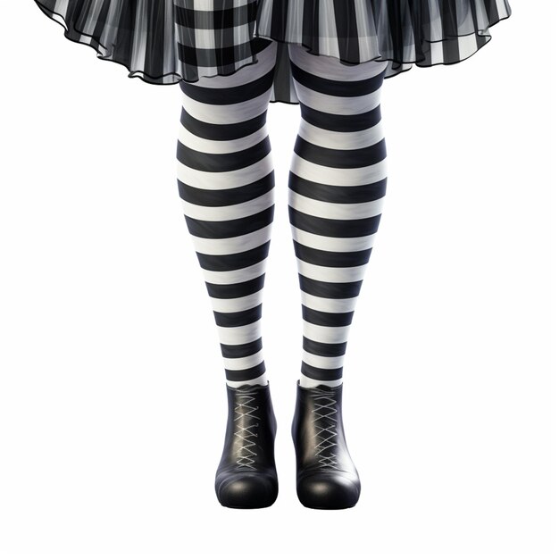 Premium Photo A Close Up Of A Person Wearing A Skirt And Tights Generative Ai