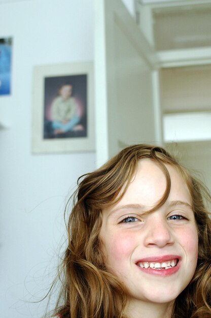 Premium Photo | Close-up portrait of cheerful girl Premium Photo | Close-up portrait of cheerful girl