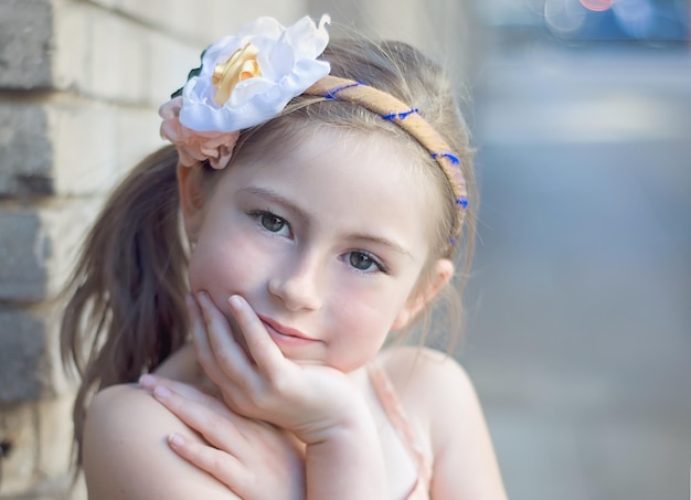 Premium Photo Close Up Portrait Of Innocent Girl