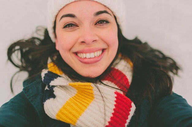 Premium Photo Close Up Portrait Of Smiling Woman