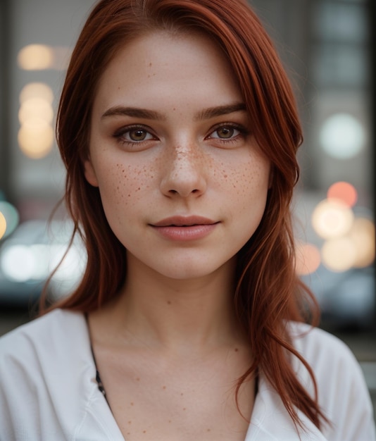 Premium AI Image | A close up of a Redhead Premium AI Image | A close up of a Redhead