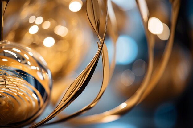 A close up of a shiny gold ornament | Premium AI-generated image A close up of a shiny gold ornament | Premium AI-generated image