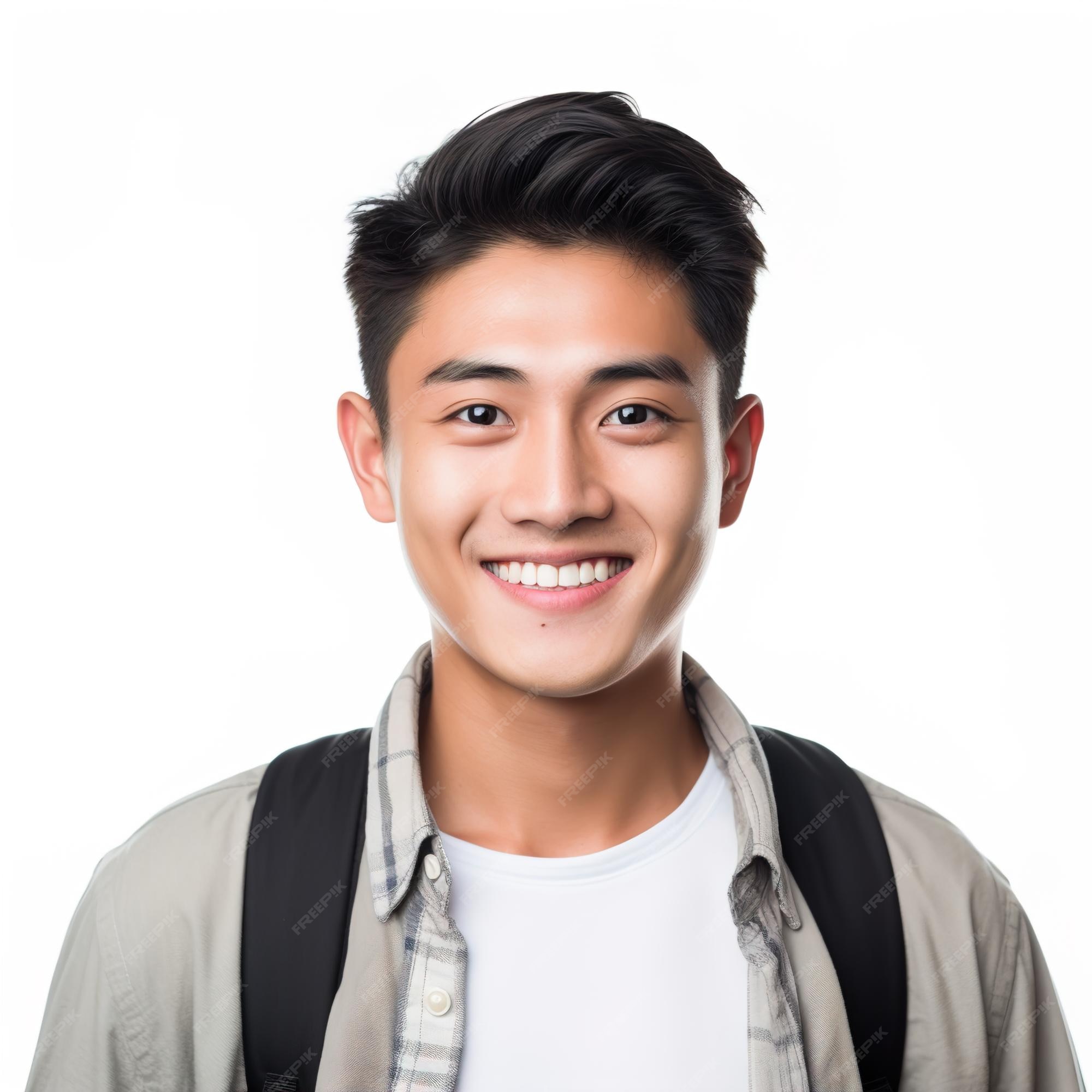 Premium Photo | Close Up of a Smiling Asian Male University Student ... Premium Photo | Close Up of a Smiling Asian Male University Student ...