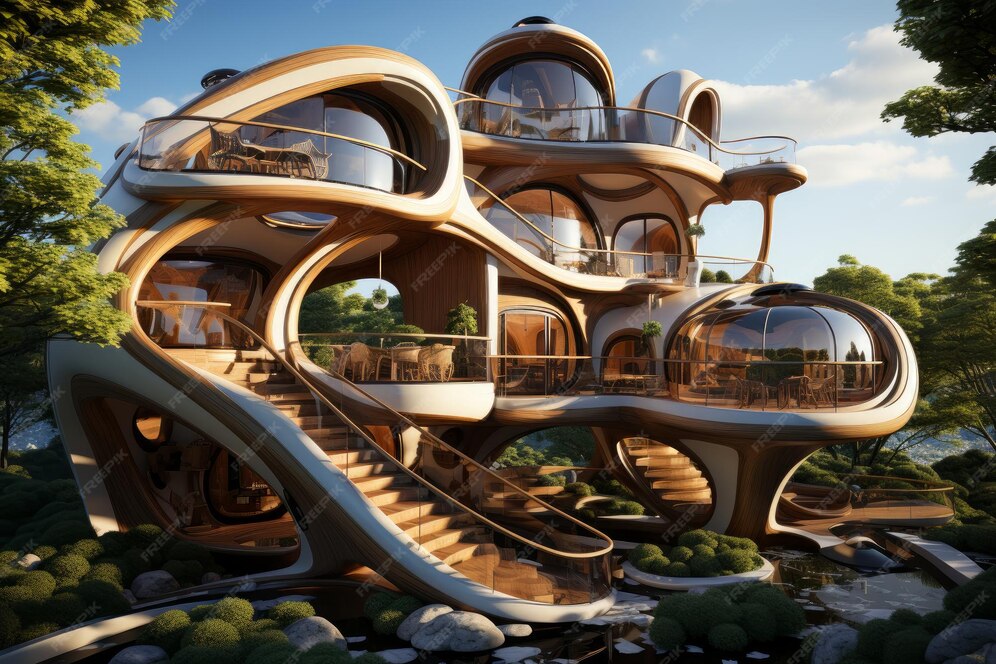 Premium AI Image | A close up stock photo of a the modern house ... Premium AI Image | A close up stock photo of a the modern house ...