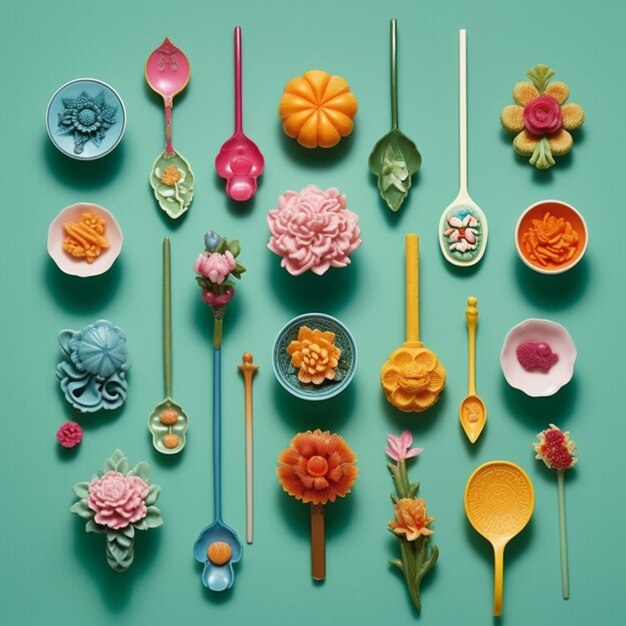 A close up of a table with a bunch of different spoons and spoons ... A close up of a table with a bunch of different spoons and spoons ...