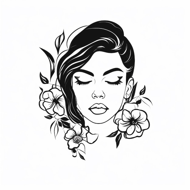 Premium AI Image | A close up of a woman with flowers in her hair ... Premium AI Image | A close up of a woman with flowers in her hair ...