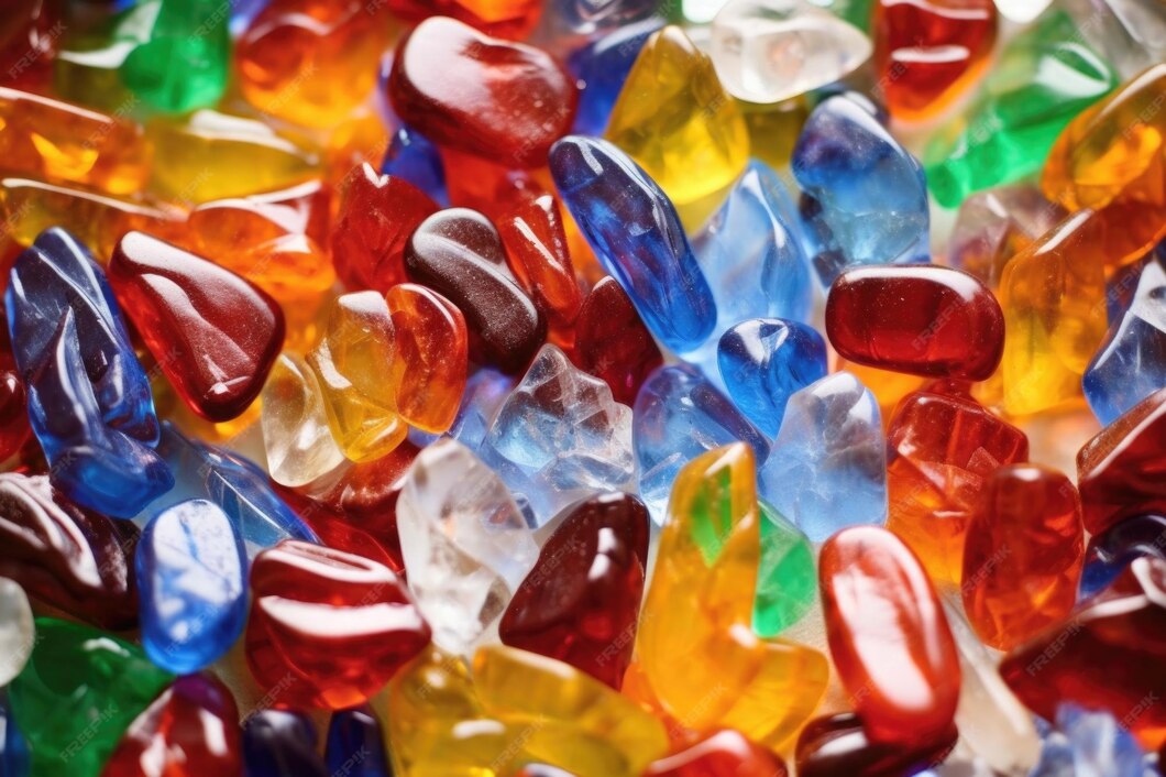 Premium Ai Image A Closeup Of A Colourful Frit Of Glass Ready To Be Melted