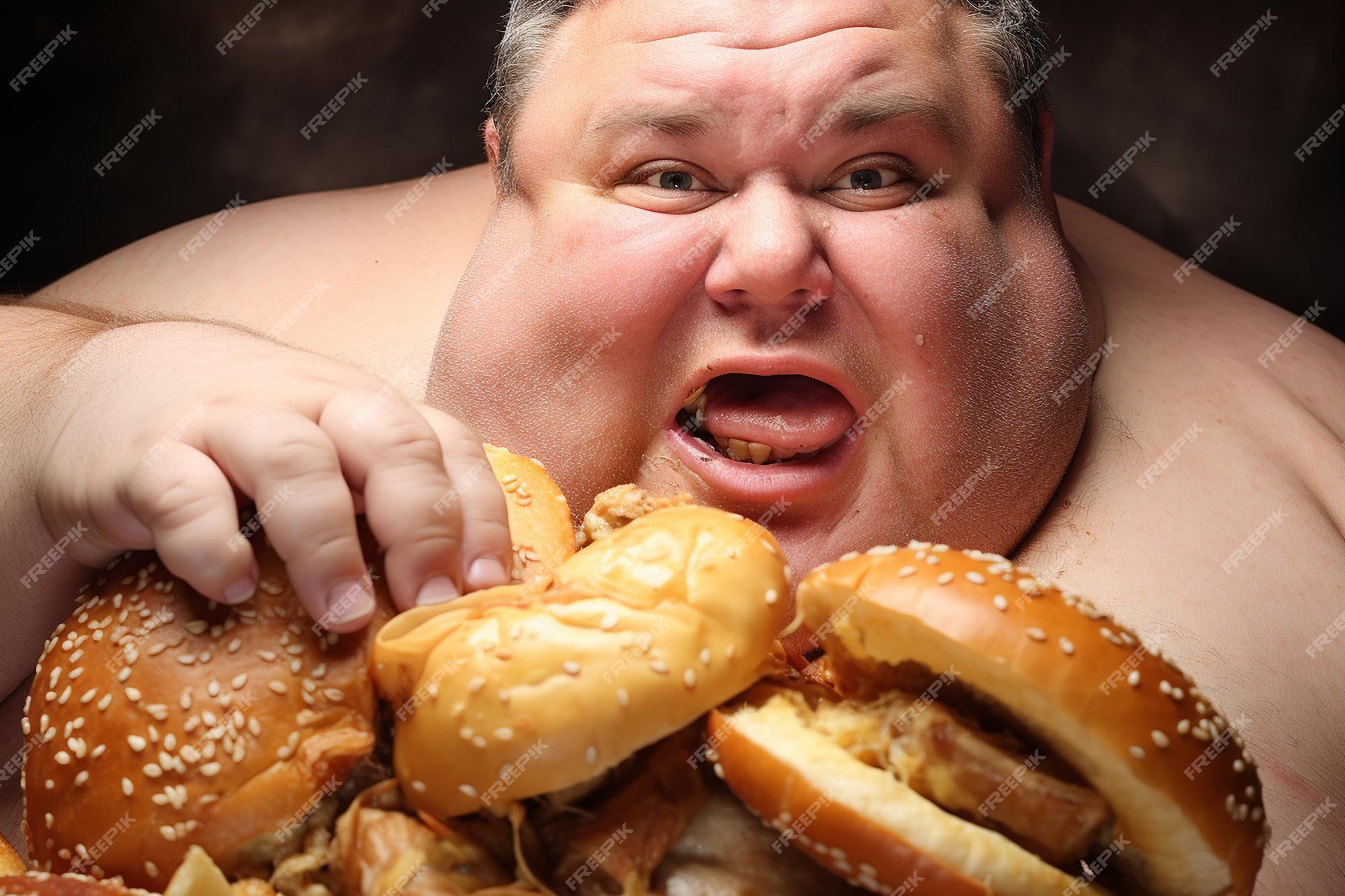 Closeup disgusting portrait of very fat man eating | Premium AI ... Closeup disgusting portrait of very fat man eating | Premium AI ...