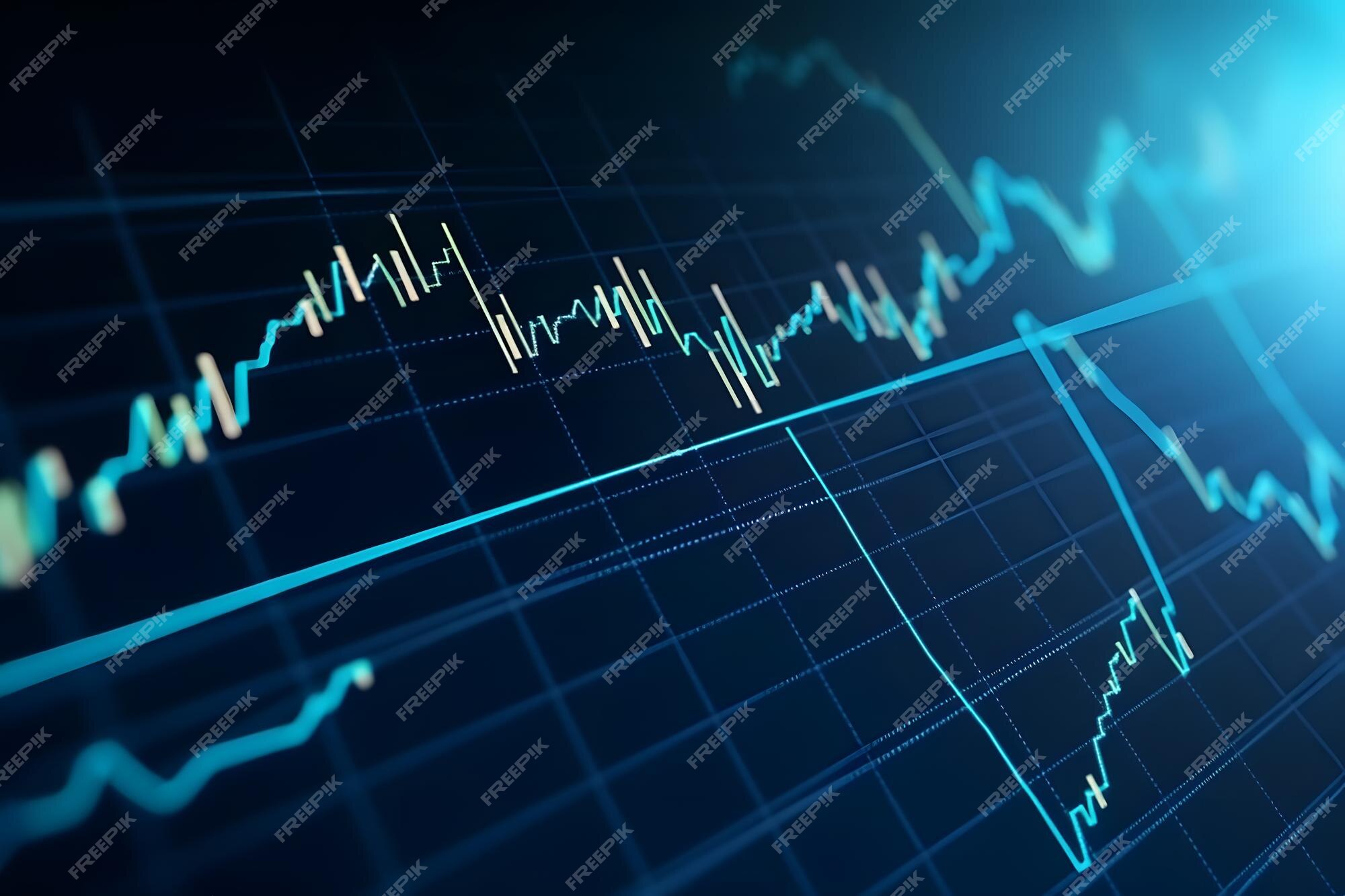 Premium Photo | Closeup of financial chart display with generic ... Premium Photo | Closeup of financial chart display with generic ...