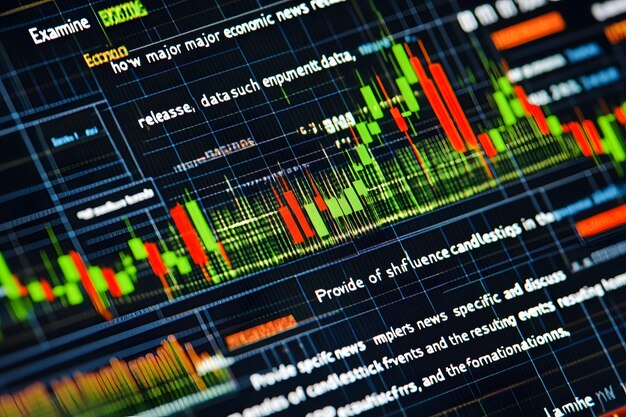 Closeup of a Financial Data Display with Candlestick Charts | Premium ... Closeup of a Financial Data Display with Candlestick Charts | Premium ...