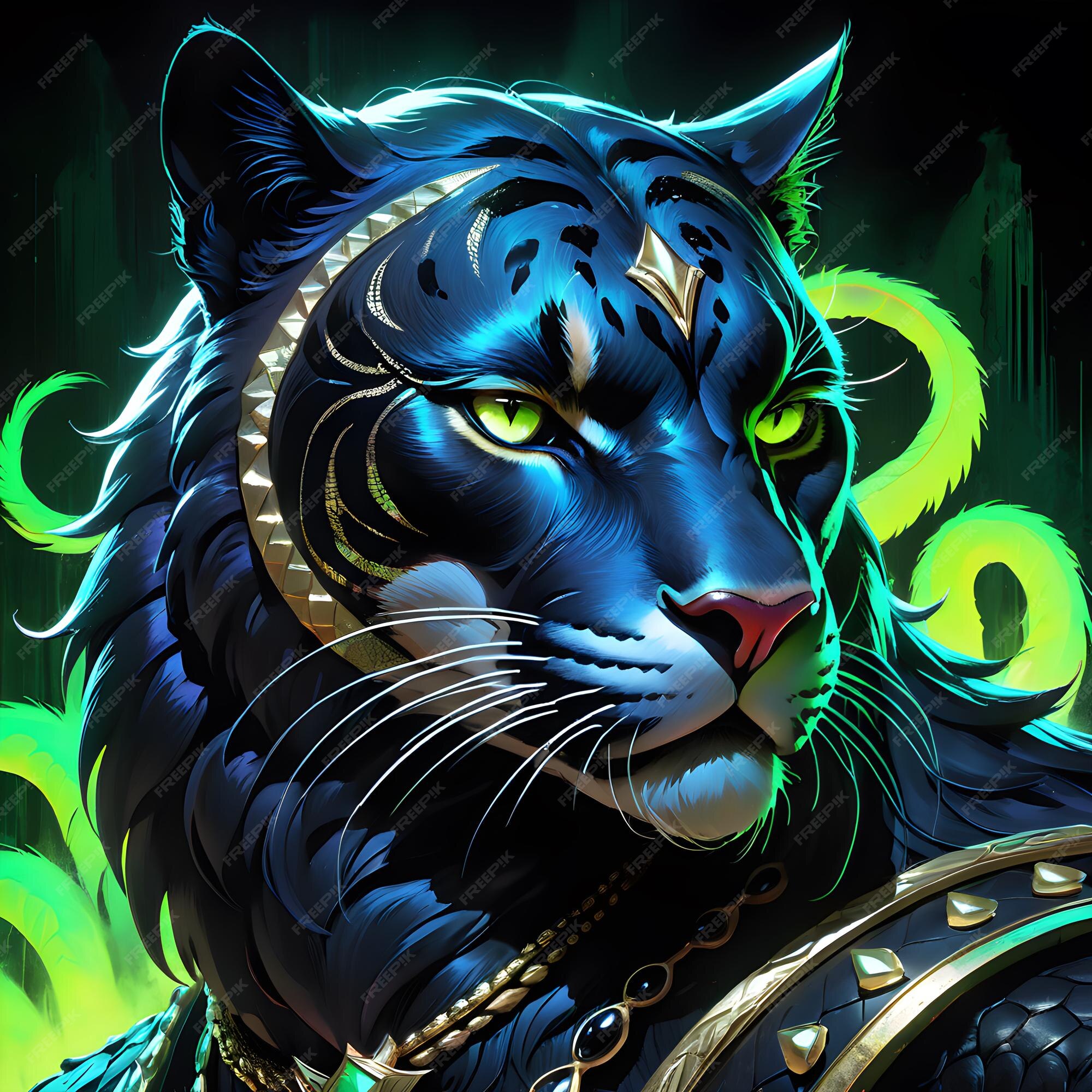 Premium AI Image | A closeup illustration of a pitch black animal ... Premium AI Image | A closeup illustration of a pitch black animal ...