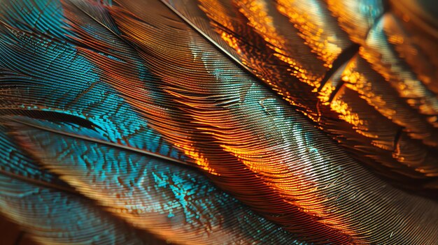 Premium Photo A Closeup Of A Peacock Feather Showing The Vibrant