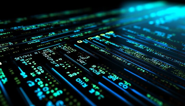 Premium Ai Image Closeup Of Programming Command Line Code Generative Ai