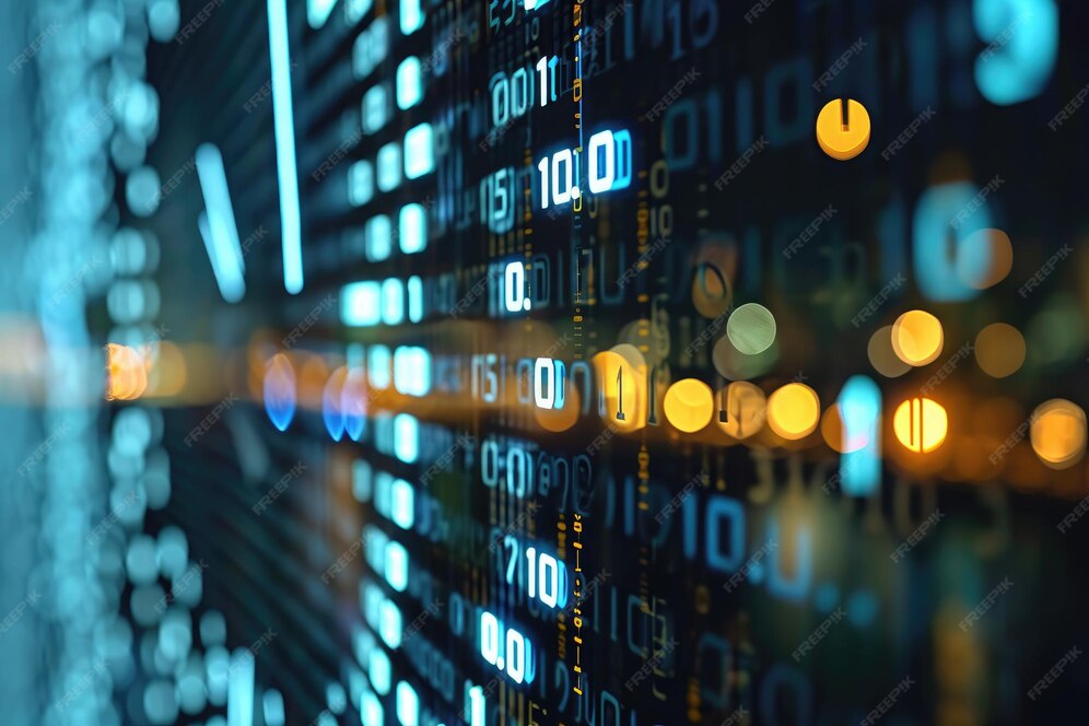 Premium Photo | A closeup shot of a computer screen displaying a series of numbers and data ...