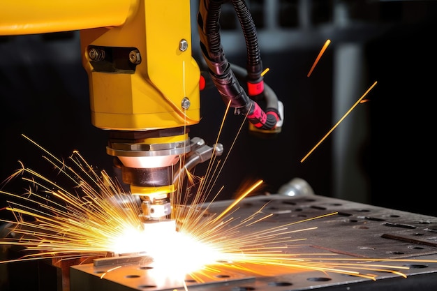 Premium AI Image | Closeup of a welding robot arm performing precise ... Premium AI Image | Closeup of a welding robot arm performing precise ...