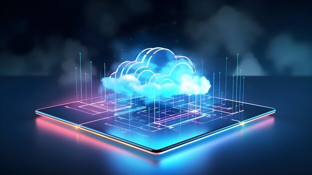 Premium Photo Cloud Computing Database Center Technology
