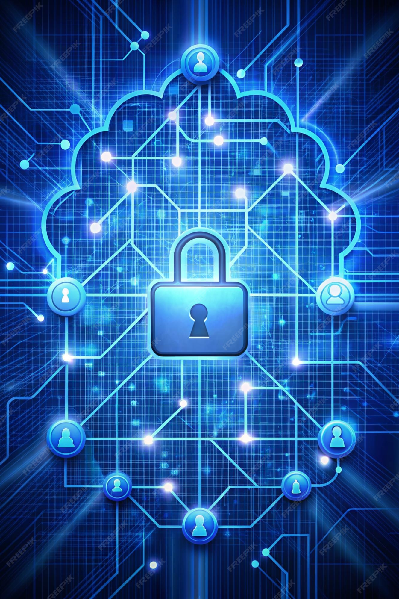 Cloud computing diagram network data storage technology service on structure circuit computer ...