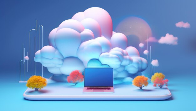 Cloud Computing Platform with a Laptop use Technology and Cloud Communication Data Networking ...