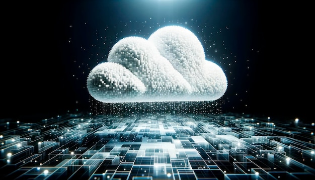 Premium Photo Cloud Computing Technology Concept Generative Ai
