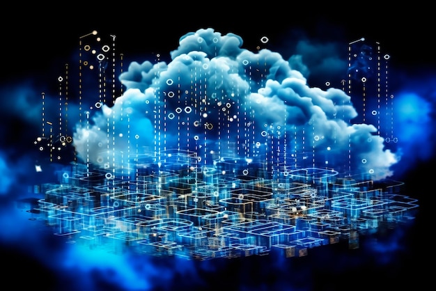 Premium AI Image | Cloud computing technology Premium AI Image | Cloud computing technology